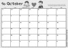 10월달력 장난스런키스 장난스런키스 백승조와 오하니가 그려진 10월달력다운 스케쥴러달력다운먼슬리달력프린트