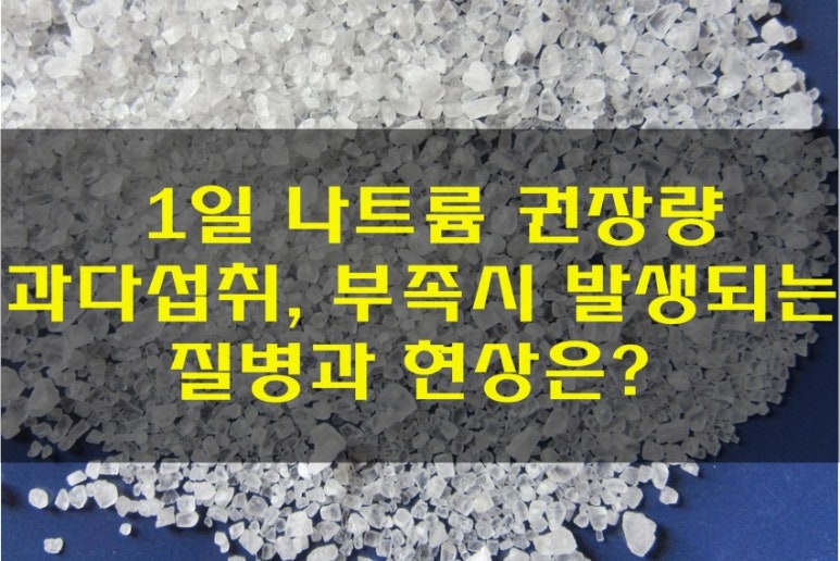 1일 나트륨 권장량 과 과다섭취 시 부족 시 발생되는 질병 과 현상 은 네이버 블로그