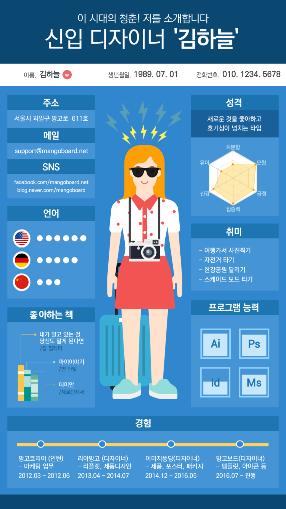 이력서자기소개서양식 눈에 띄는 독특한 인포그래픽형으로 취업에 승부 걸자 네이버 블로그