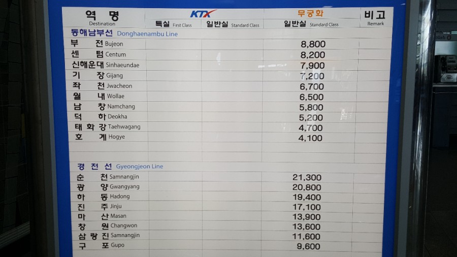 포항역 Ktx 열차 기차 시간표 운임 요금표 동해선 무궁화호 시간표 네이버 블로그