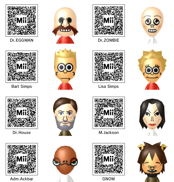닌텐도 3DS용 Mii QR CODE 모음 : 네이버 블로그